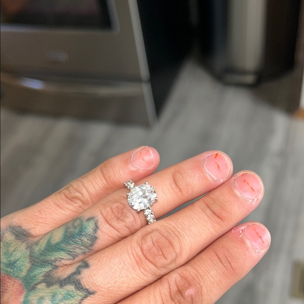 3 Carat Modern Gents Ring. The Heather And Two Matchi… - Gem